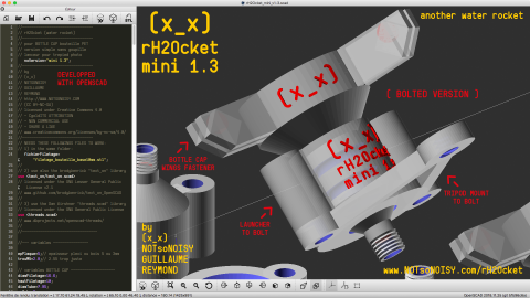 rH2Ocket 3Dprinted+laser cut water rocket – NOTsoNOISY GUILLAUME REYMOND